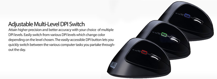Adesso iMouse E30 2.4Ghz Wireless Vertical Ergonomic Programmable Mouse ...