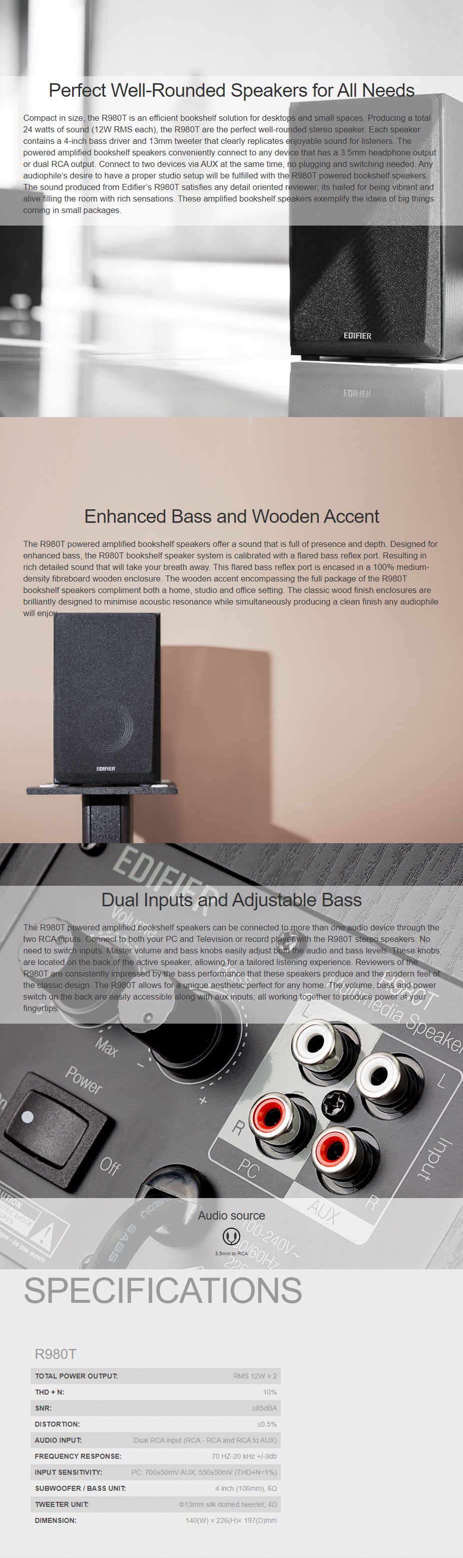 Edifier 980t Edifier R980T 2.0 Active Bookshelf Speakers - Philippines ...